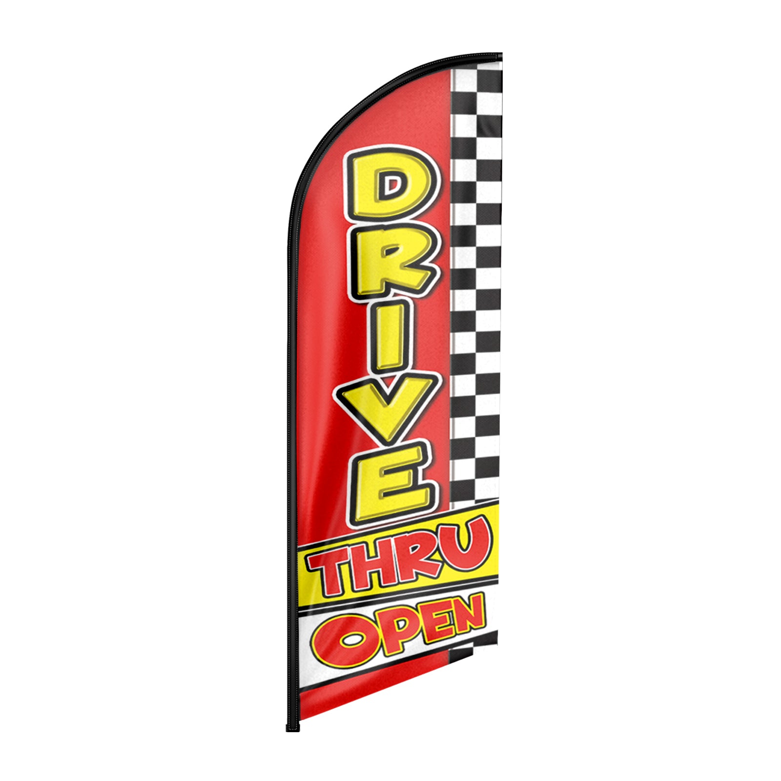 8ft Drive Thru Open Feather Flag（Flagpole Not Included） - FSFlag
