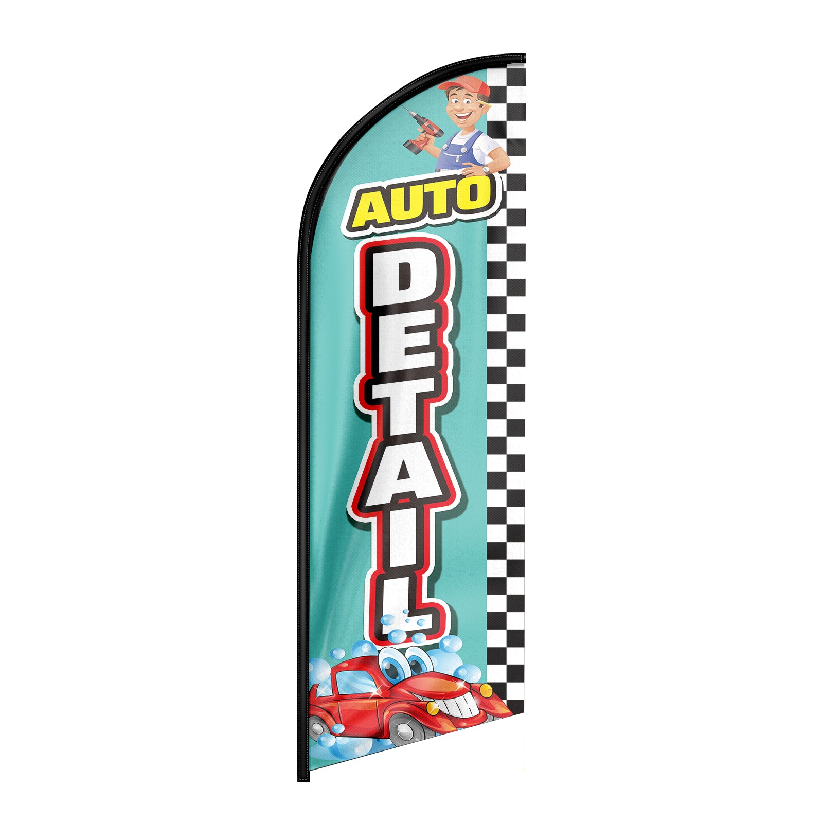 Auto Detailing Signs-8ft Auto Detail Feather Flag - FSFlag