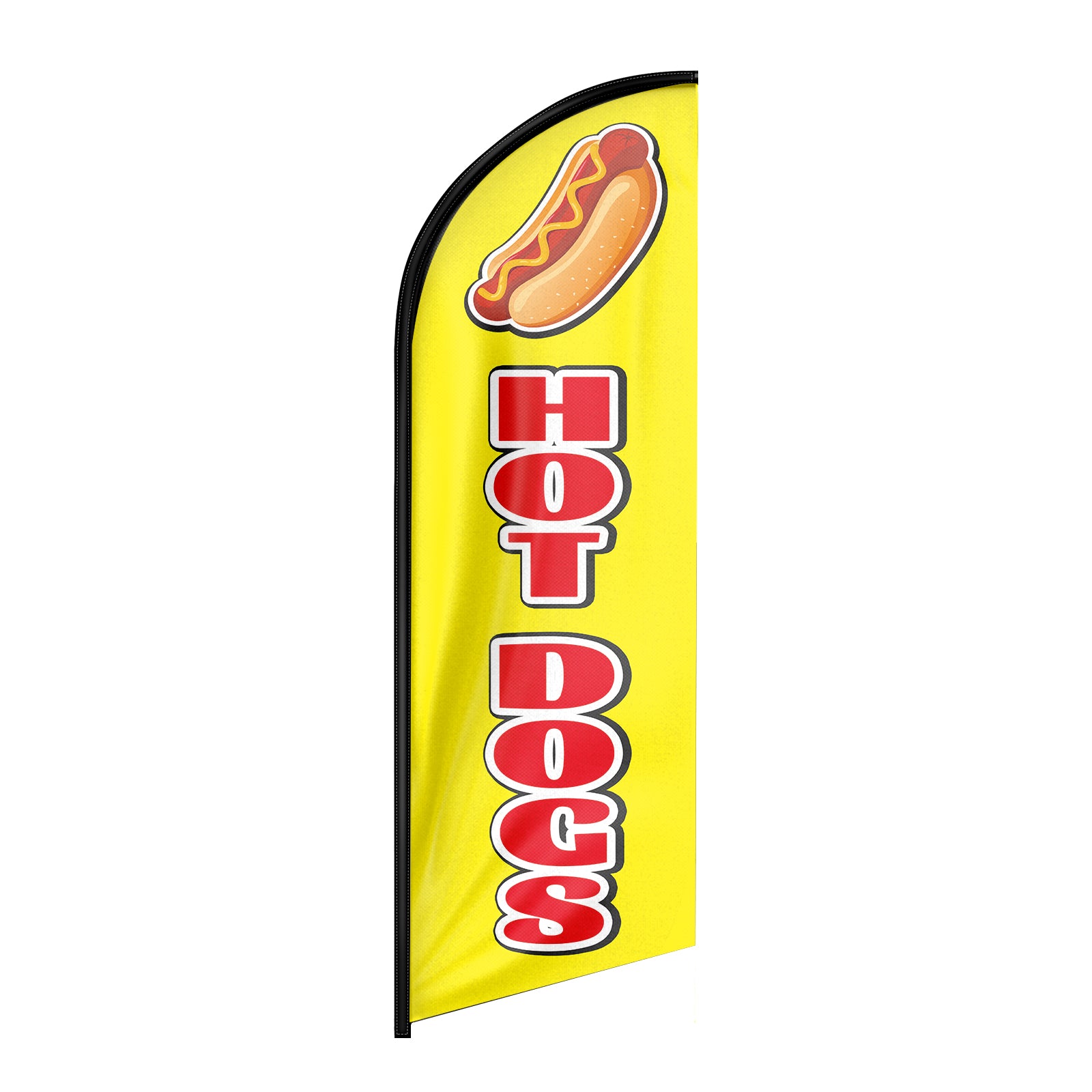 Hot Dog Flags-8ft Hot Dogs Feather Flag! - FSFlag
