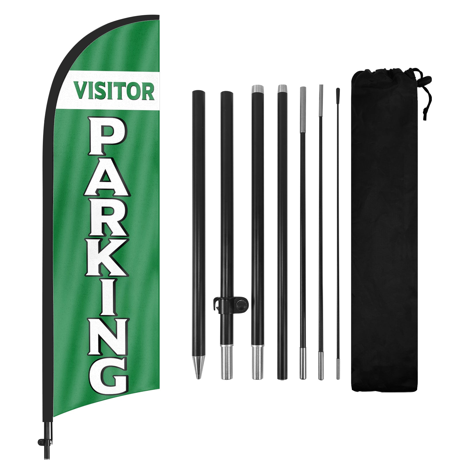 8Ft Visitor Parking Feather Flag with Pole & Stake - FSFlag