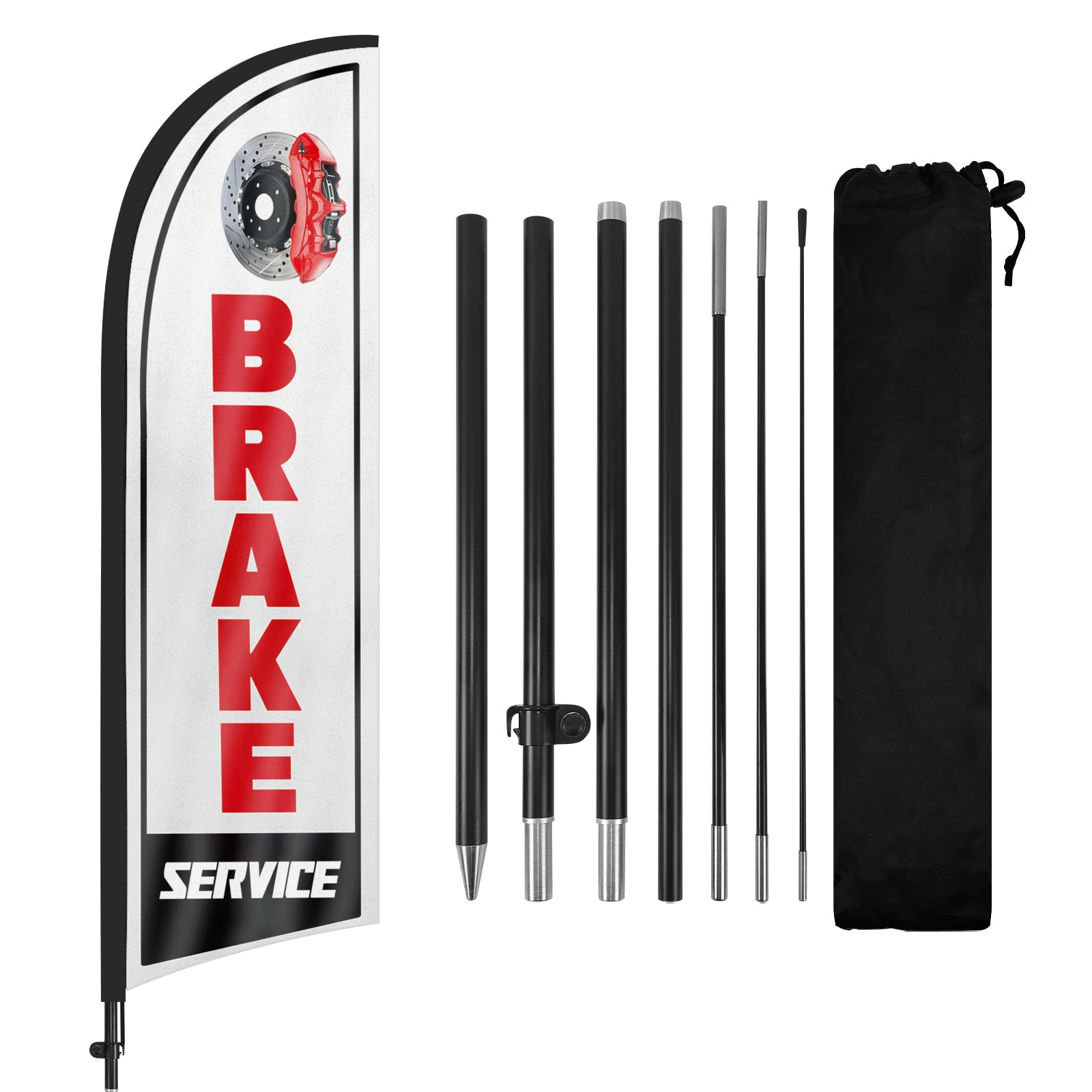 8ft Brake Service Feather Flag Pole Kit - FSFlag