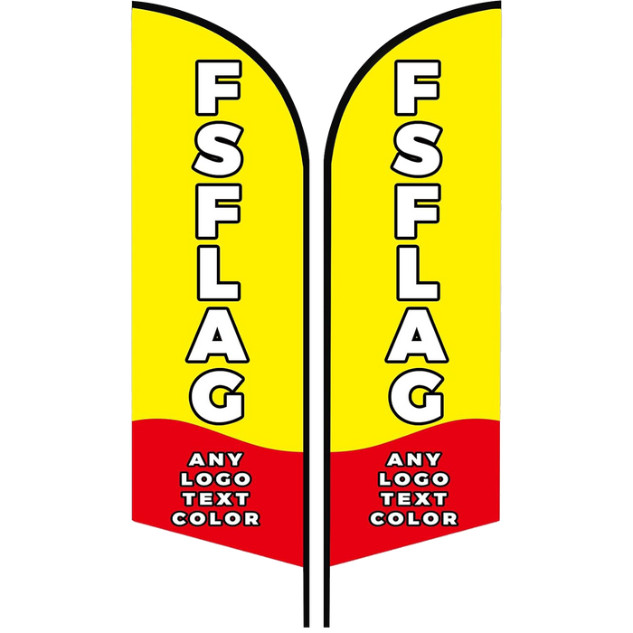 Custom Blade Flags-1.6x6.6,2x8,3x12FT,Double-Sided-FSFlag
