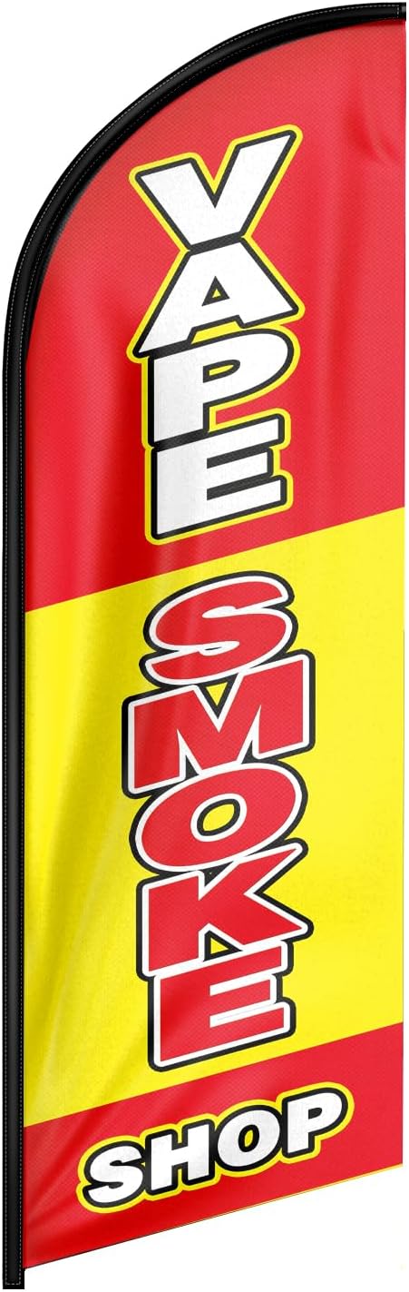 Vape Smoke Shop Feather Flag: Advertising Banner for Vape Smoke Shop B ...