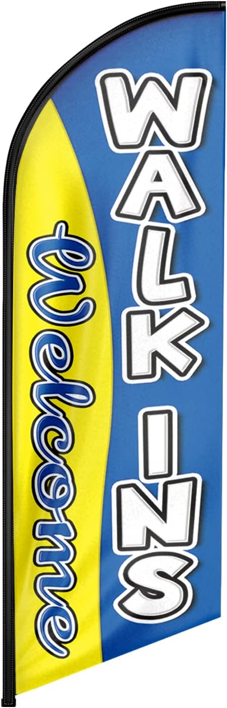 Walk Ins Welcome Sign-Walk-Ins Welcome Feather Flag – FSFlag