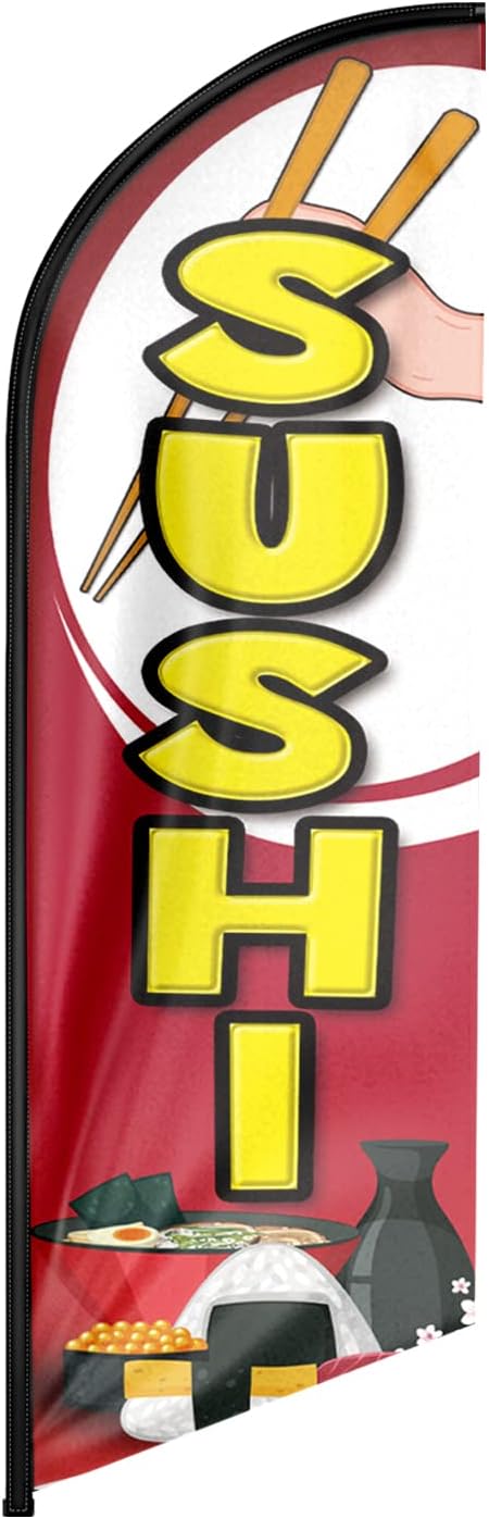 Sushi sign - 8ft Red Sushi Feather Flag ! – FSFlag