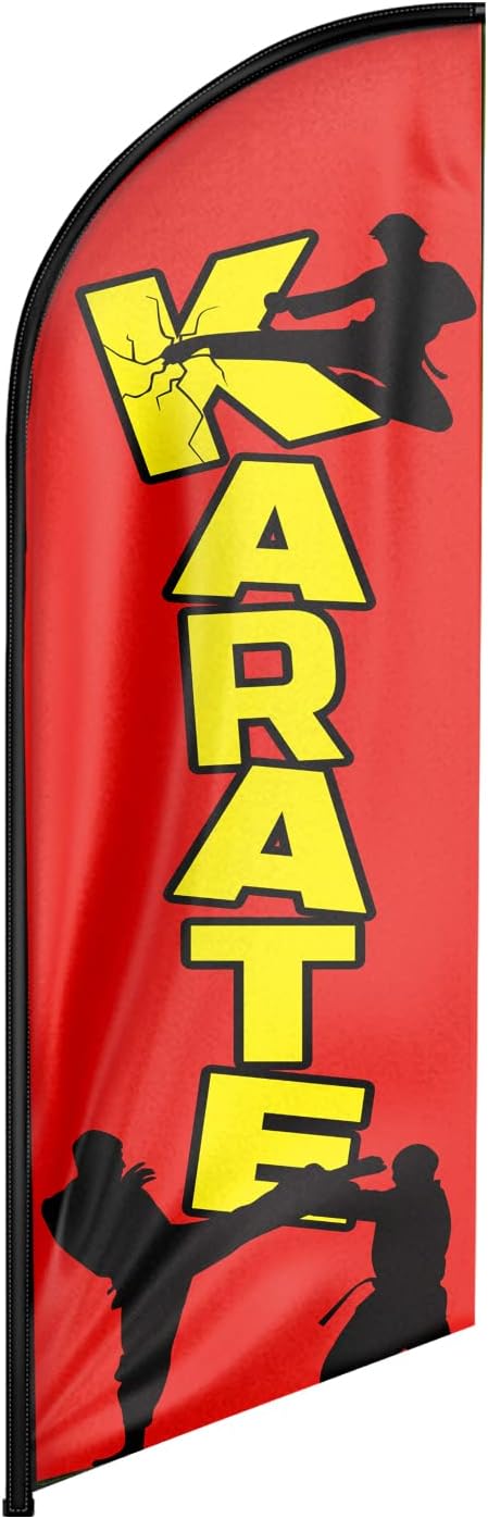 Karate Sign-8ft Karate Feather Flag for Karate Business – FSFlag