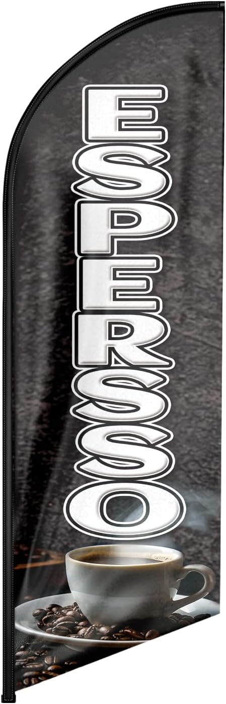 Coffee Shop Signs-Espresso Feather Flag for Espresso Business! – FSFlag