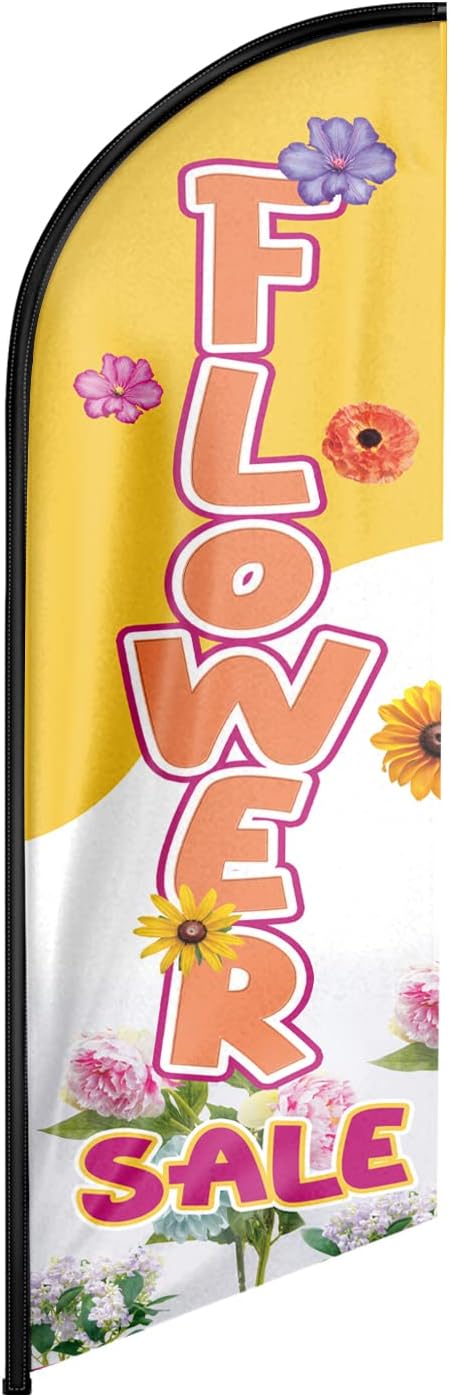 8Ft Flower Sale Advertising Feather Flag – FSFlag