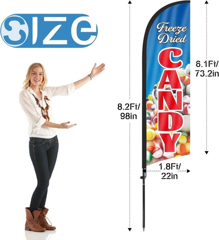 Freeze Dried Candy Banner-8Ft Feather Flag- FSFlag