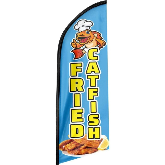 Fried Catfish Flag-8ft Fried Catfish Feather Flag - FSFlag
