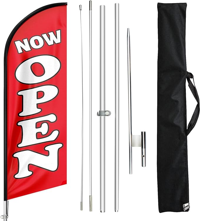 11ft Open Flag with Pole-now open feather flags - FSFlag